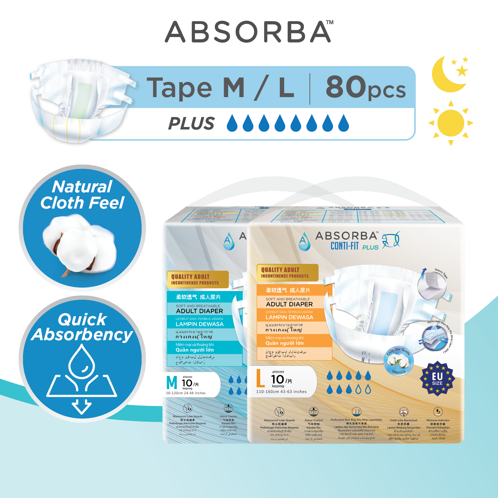 Conti-Fit Plus Adult Diapers – Absorba Singapore
